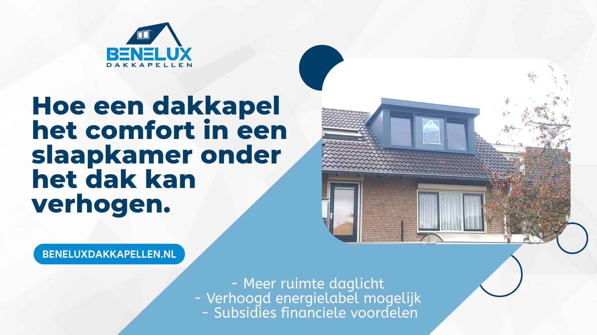 Hoe een dakkapel het comfort in een slaapkamer onder het dak kan verhogen. - Benelux Dakkapellen