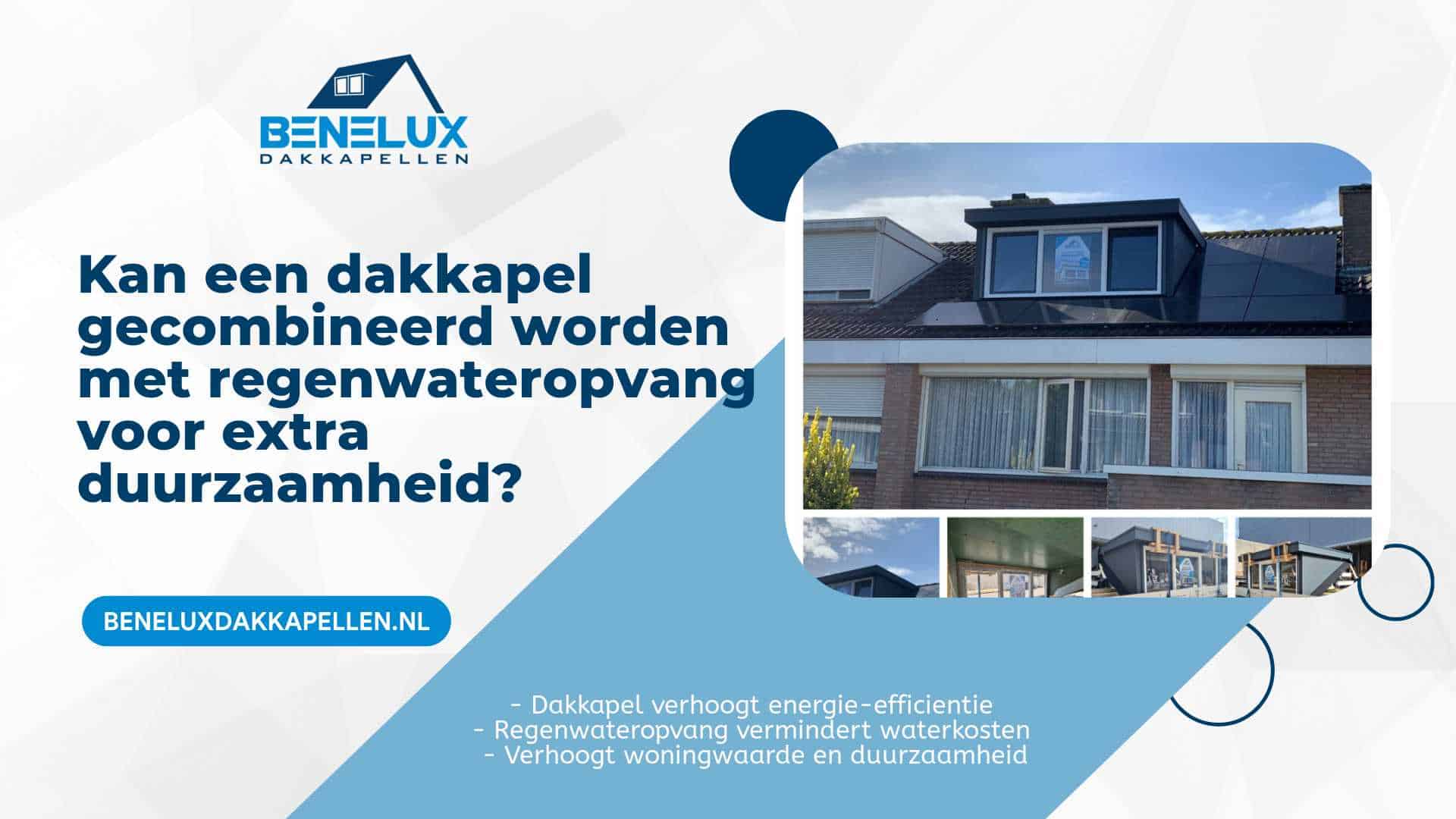 Kan een dakkapel gecombineerd worden met regenwateropvang voor extra ...